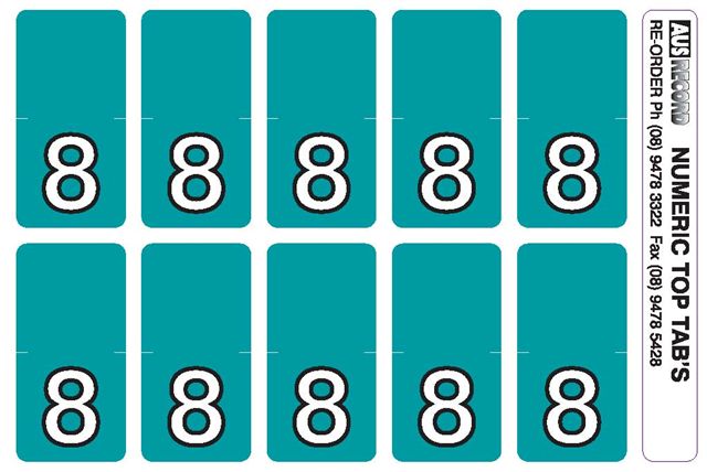 Top Tab Number labels – Ausrecord